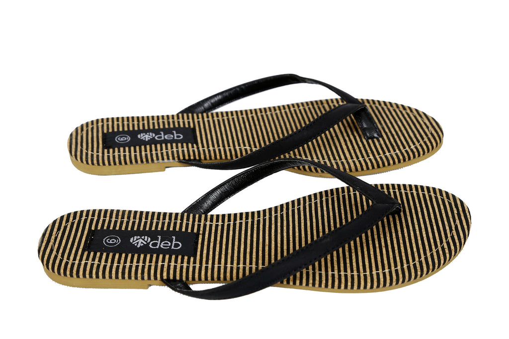 Stripe Pattern Flat Sandle Summer flip flops - craze-trade-limited